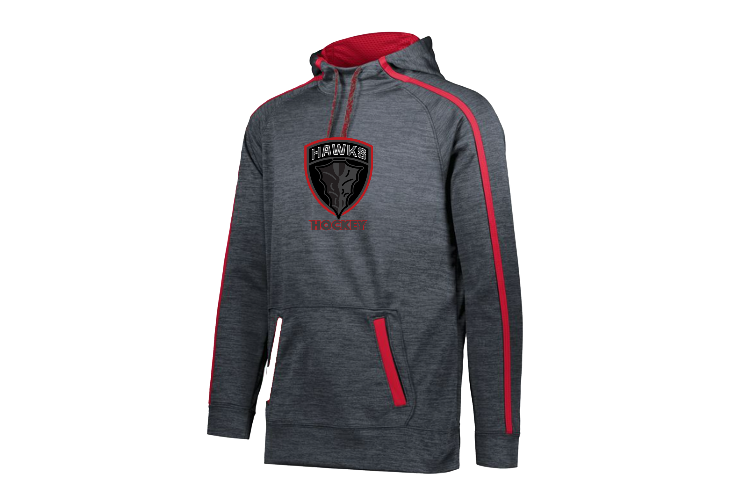 Hawks Hockey Player Stoked Tonal Heather Hoodie | St. Croix Custom Apparel